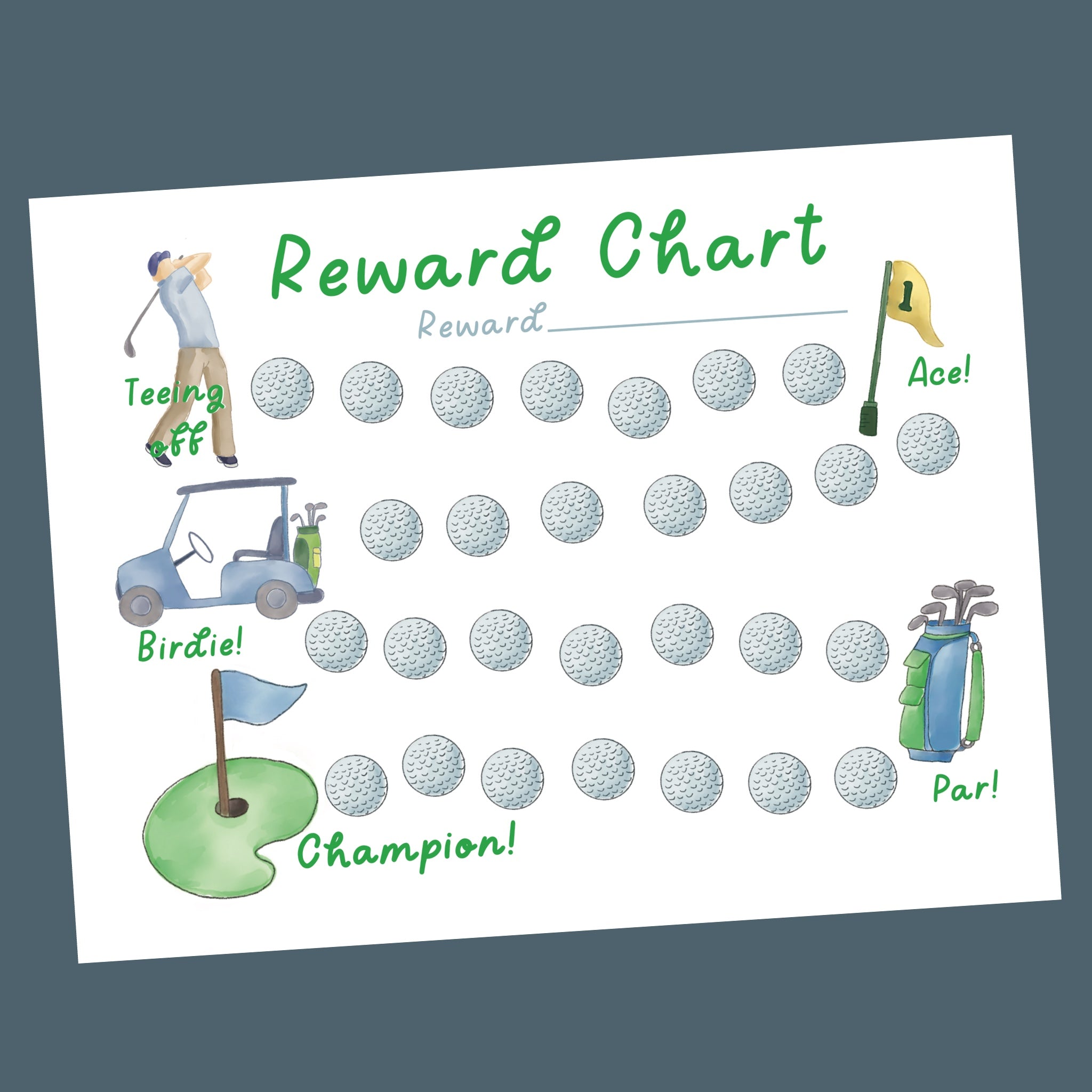 Golf Reward Chart – Callie Wesson Art and Design